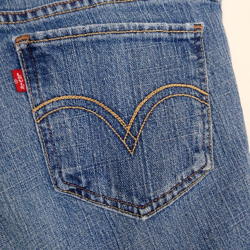 Levi's Super Low Rise 518 Denim Blue Jeans - Gem